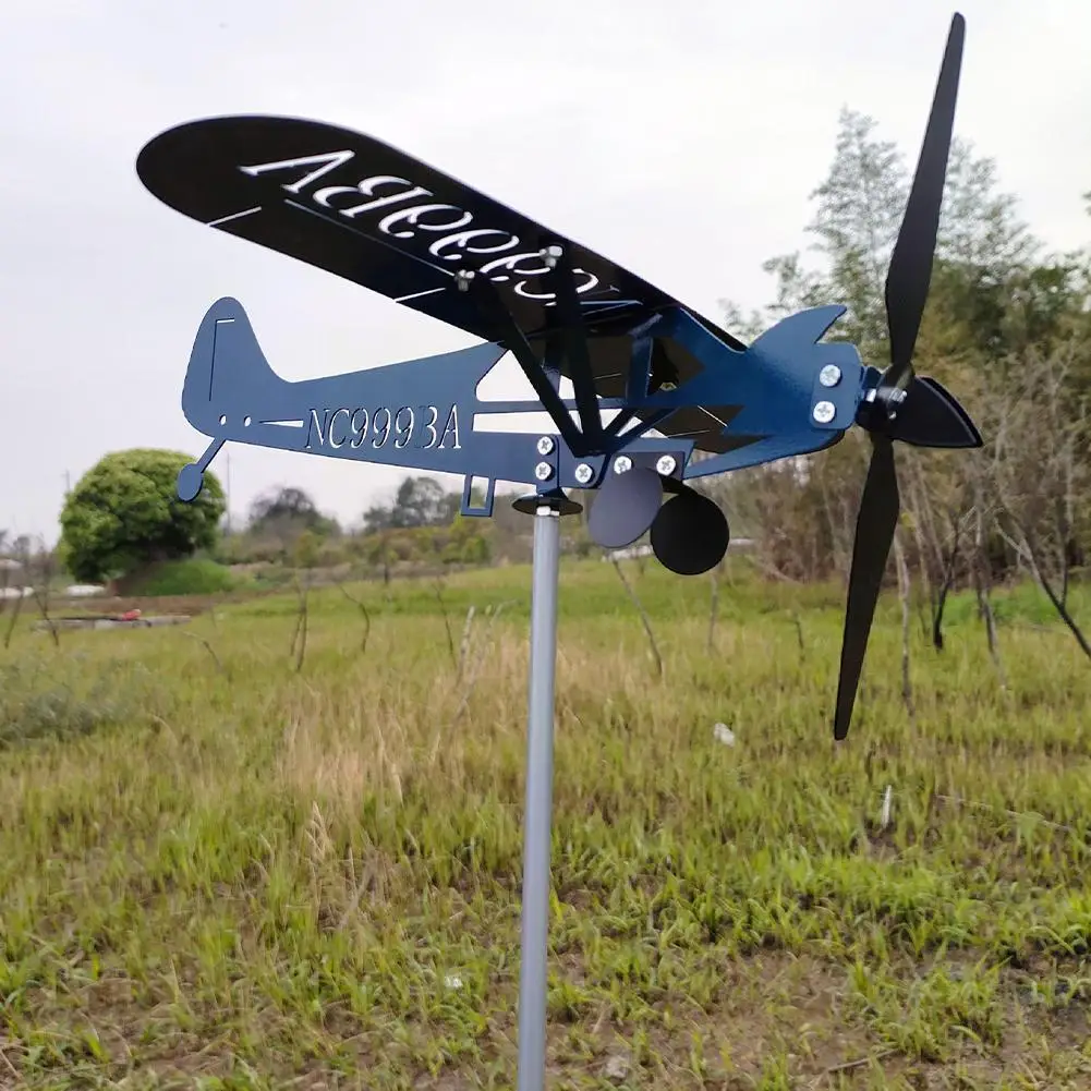 Airplane Weathervane Airplane Wind Spinner Metal Weathervane Windmill ...
