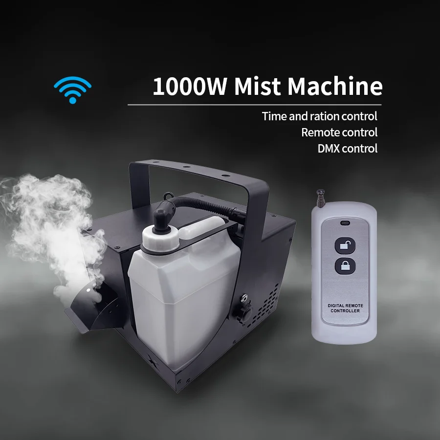 1000W DMX Smoke Machine Waterbase Hazer Stage Effect Continuous Spray ...