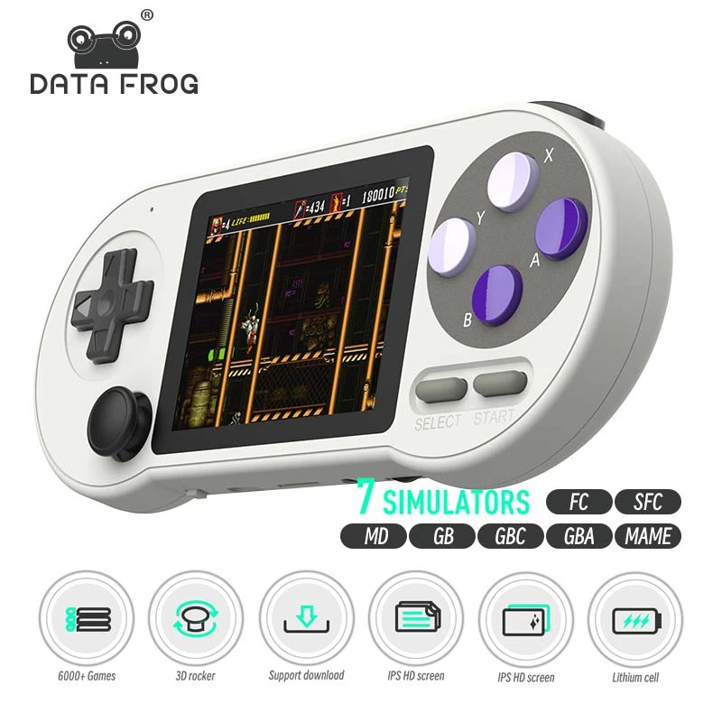 Data Frog Sf2000 3 Inch Ips Handheld Game Console Player Mini Portable ...