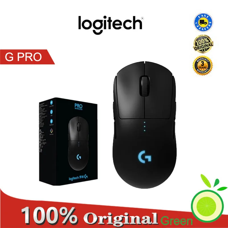 Logitech g pro sem fio gaming mouse 16k dpi sensor lightspeed rgb modo duplo ratos powerplay ...