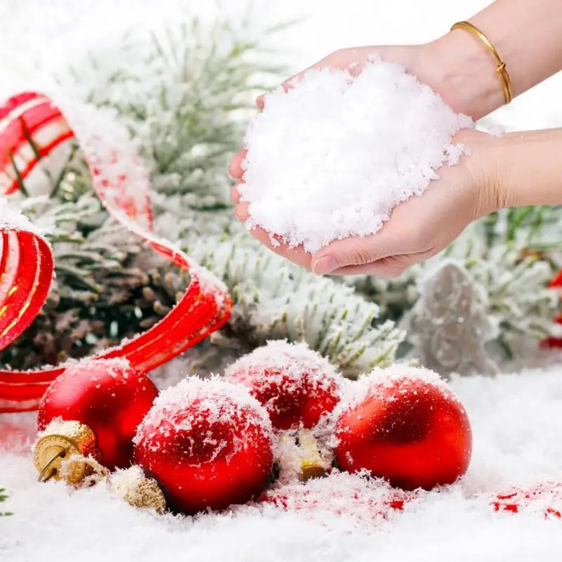 Artificial Plastic Dry Snow Powder Xmas Gift Home Party DIY Scene Props ...