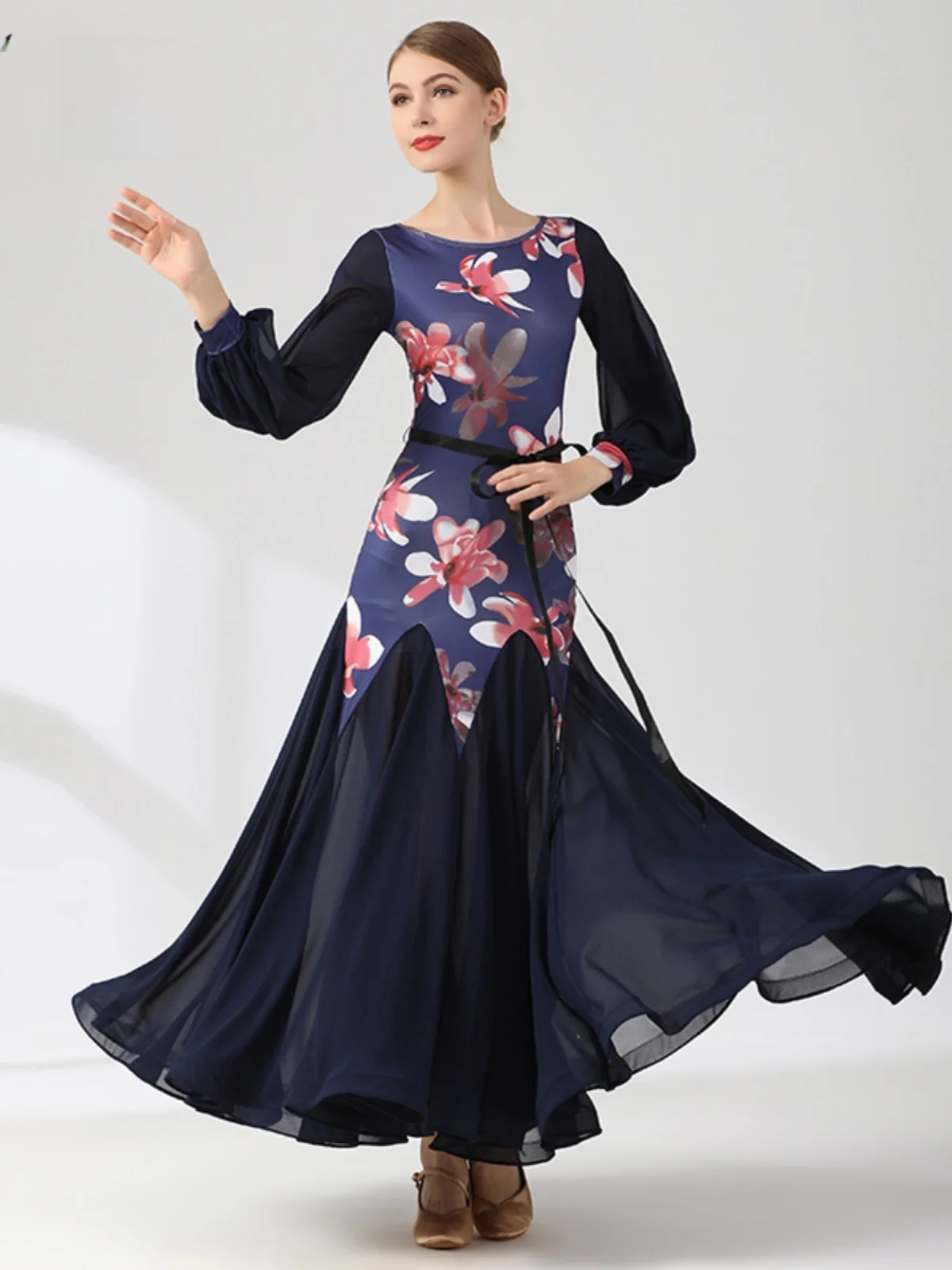 Elegant Lotus Flower Modern Dance Skirt S9077 Standard Dance Clothing ...