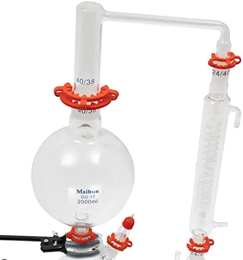 Vacuum Distillation Apparatus Mophorn Essential Oil Distillation Kit,