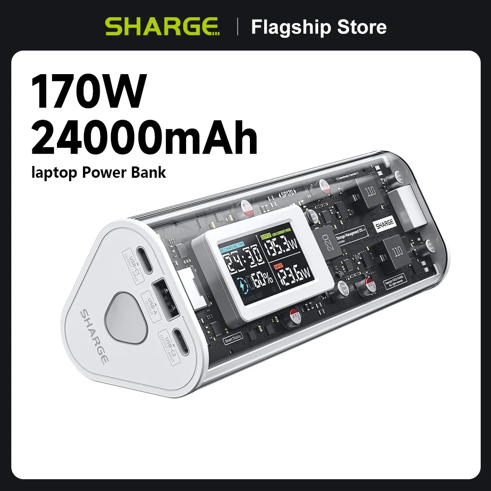 SHARGE-Shargeek-170-Power-Bank-170W-24-000mAh-Portable-Charger-with ...