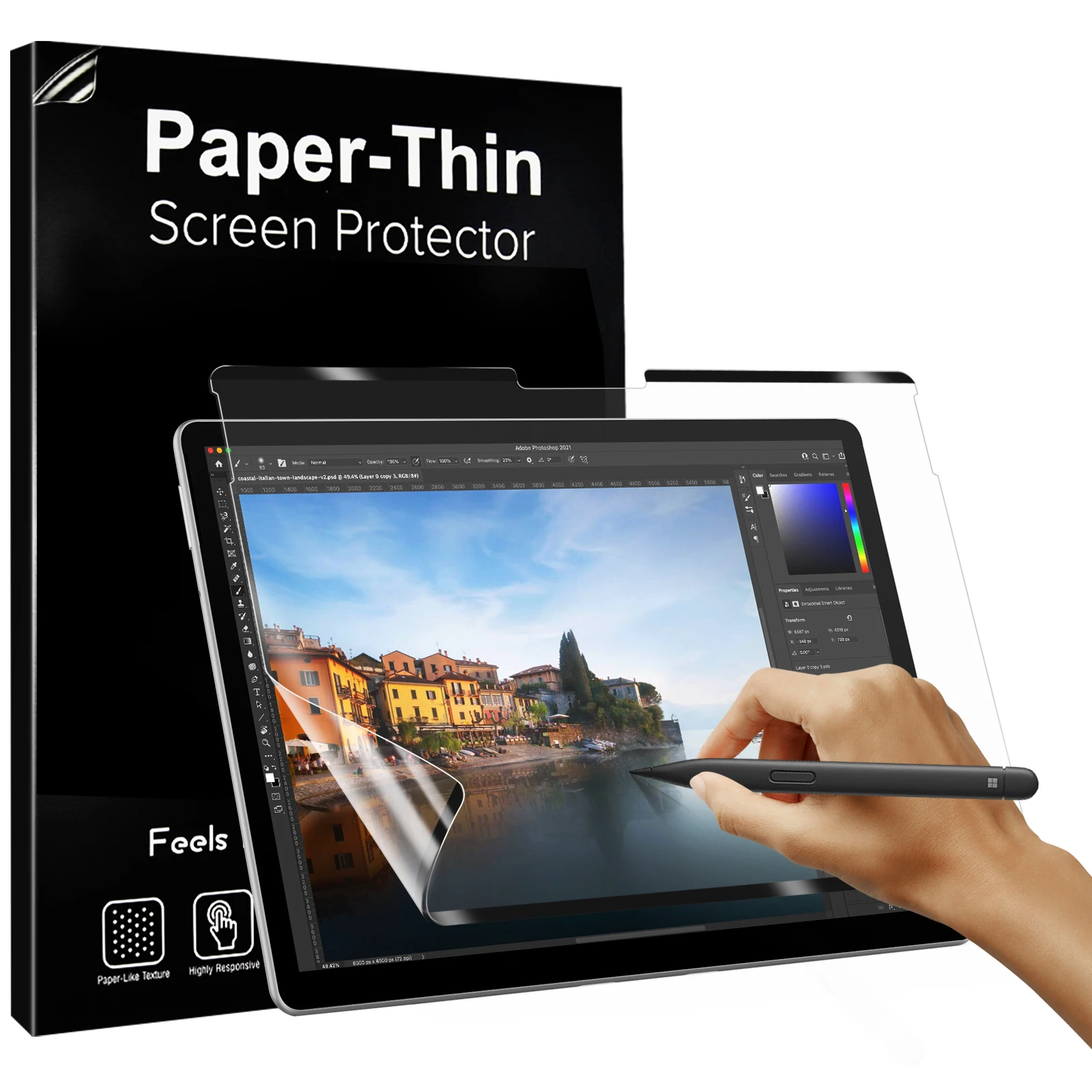 Magnetic Feel-Paper Screen Protector for Microsoft Surface Pro 12 Inch ...