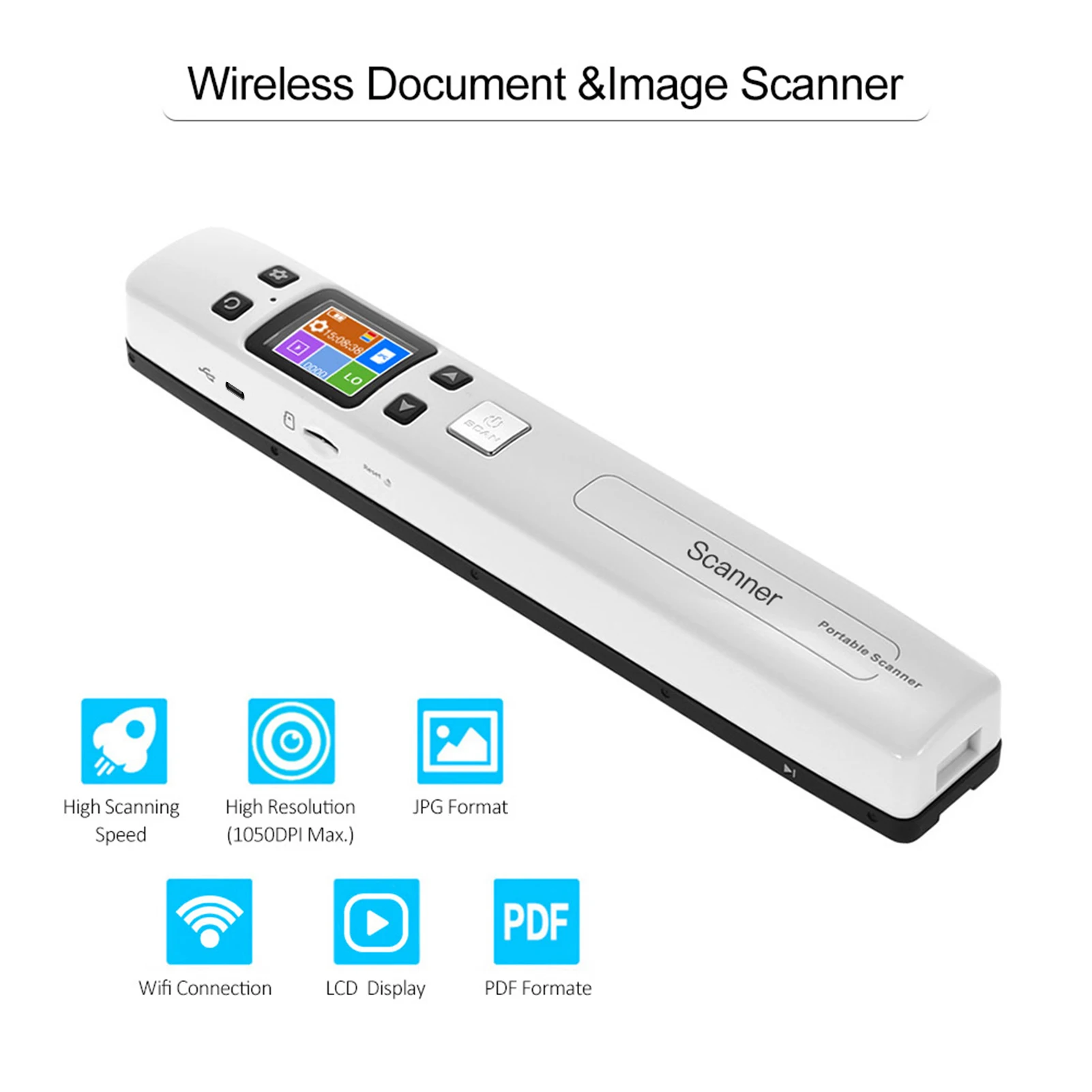 iScan-WIFI-A4-Scanner-Portable-Handheld-Wand-Document-Book-Images ...