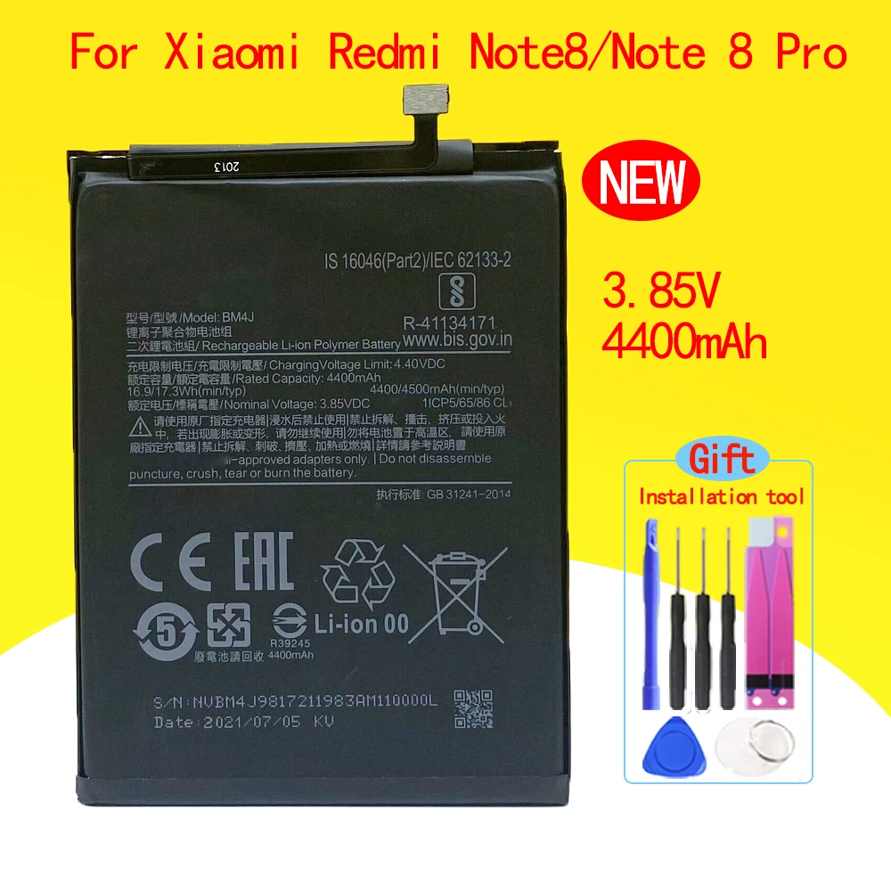 NEW-BM4J-4400mAh-Battery-For-Xiaomi-Redmi-Note8-Note-8-Pro-Smartphone ...