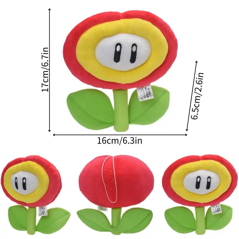 Kawaii Mario Bros Ice Fire Flower Anime Figure Soft Plush Toy Cute ...