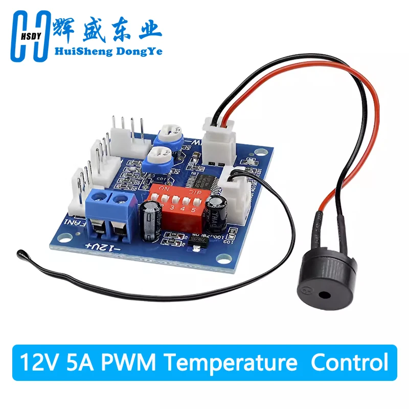 DC 12V 5A PWM PC CPU Fan Temperature Control Speed Controller Board Speed Controller Temperature ...