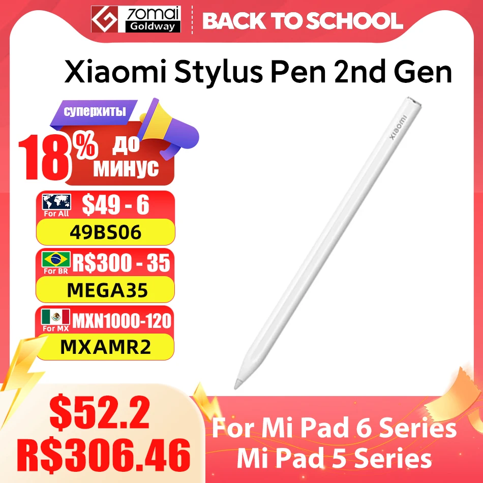 Original-Xiaomi-Stylus-Pen-2-Generation-Smart-Pen-For-Xiaomi-Mi-Pad-6-6 ...