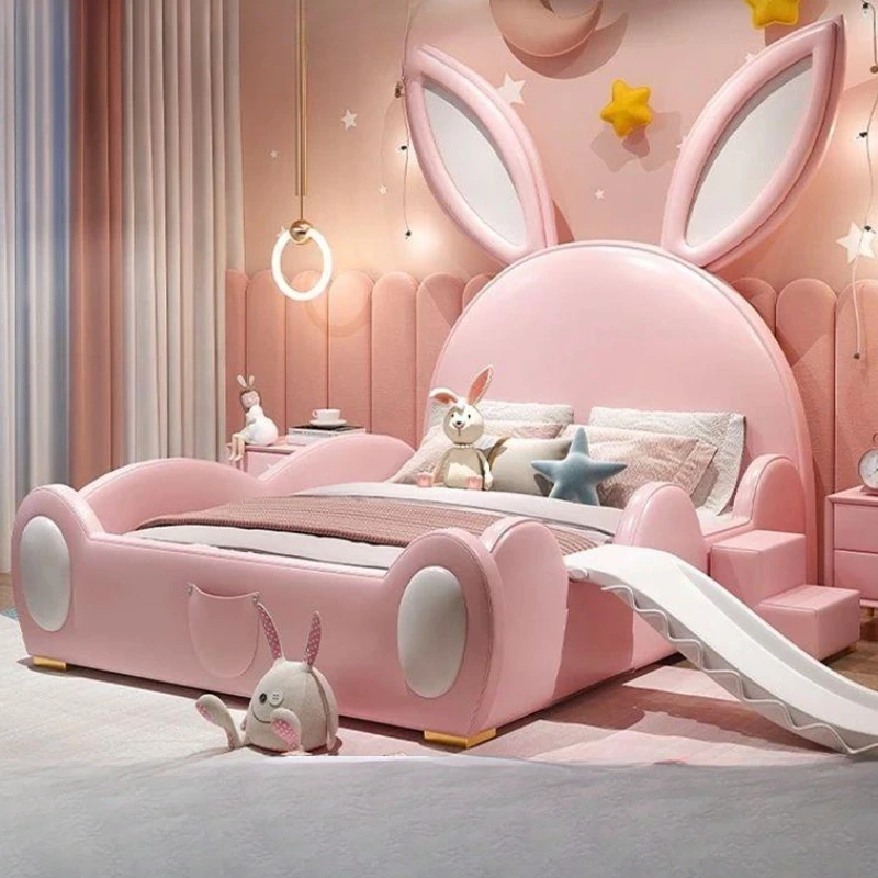 Queen-Frame-Kids-single-Bed-Luxury-King-Size-Modern-Children-Room ...