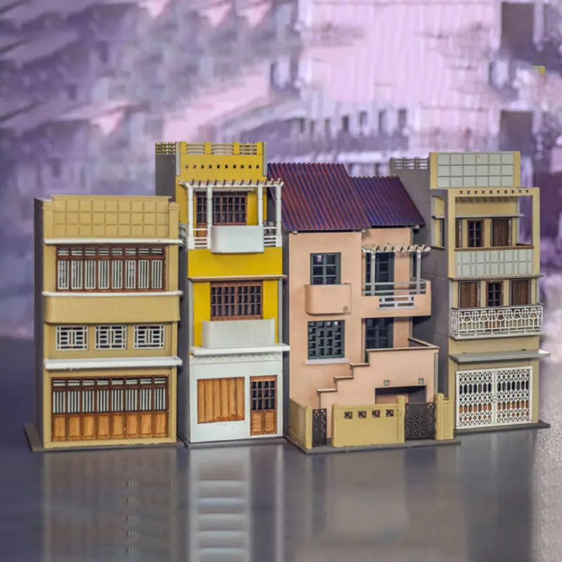 1-87-HO-Scale-Building-Model-Chinese-Style-House-Model-Train-Scene ...