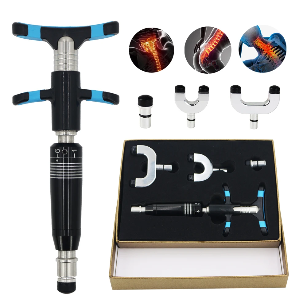 3-Head-6-Levels-Chiropractic-Adjusting-Tool-Gun-Set-Spine-Therapy ...