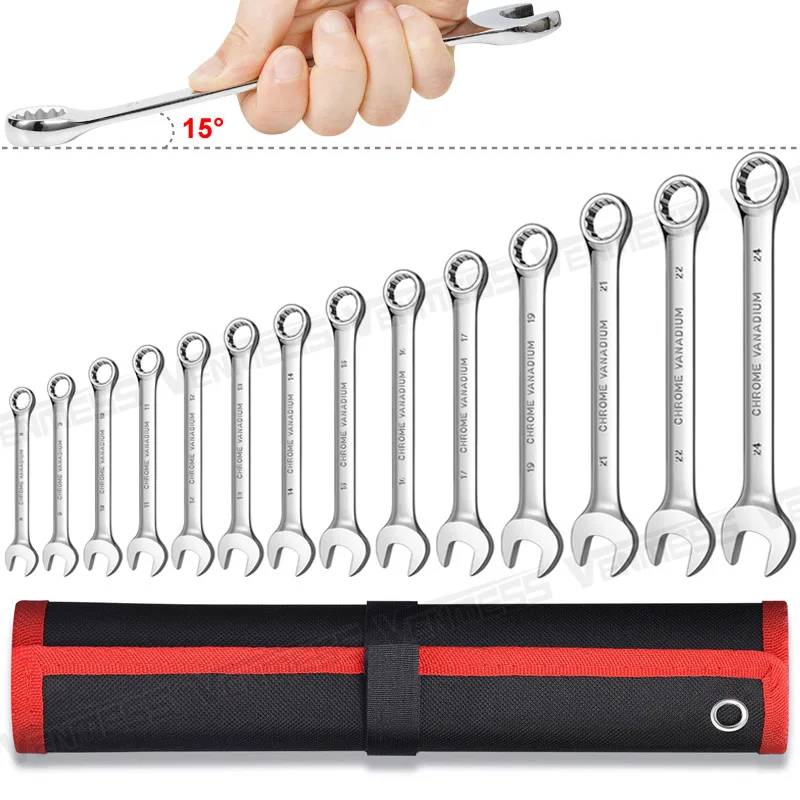 Combination-Wrench-Set-in-Roll-up-Pouch-Metric-Best-Value-Wrench-Set ...