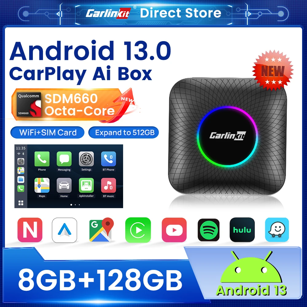 2024-New-CarlinKit-SDM660-Android-13-CarPlay-Ai-Box-Wireless-CarPlay ...