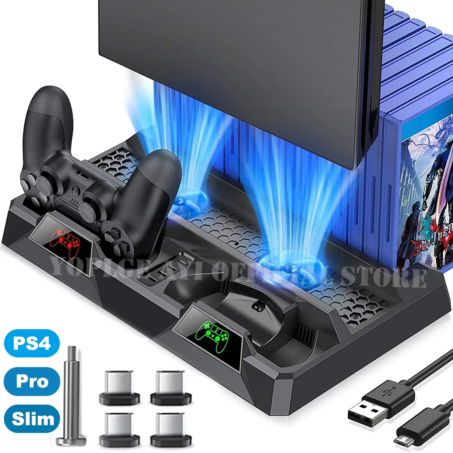 Soporte-Vertical-para-PS4-Pro-Slim-almacenamiento-de-16-juegos-2 ...