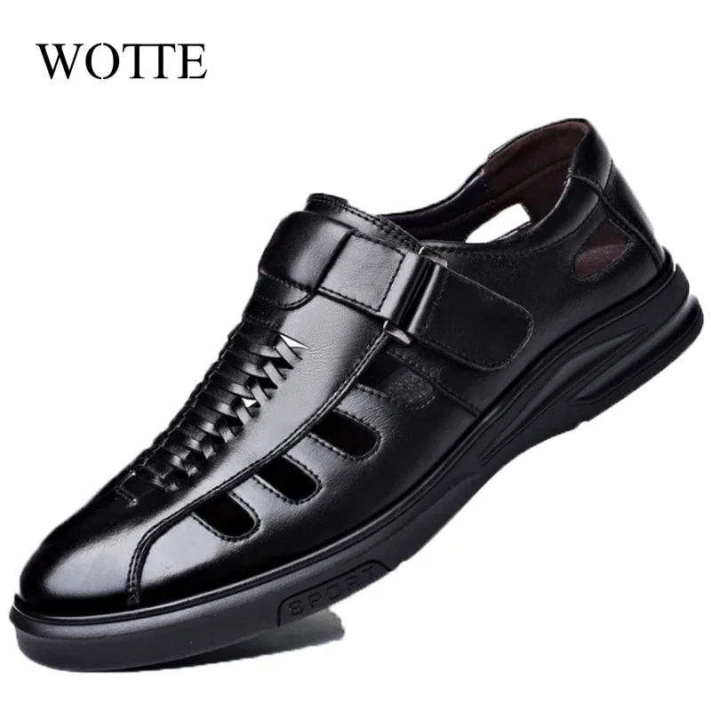 Big-Size-46-47-Men-s-Sandals-Genuine-Leather-Shoes-Men-Flats-Sandals ...