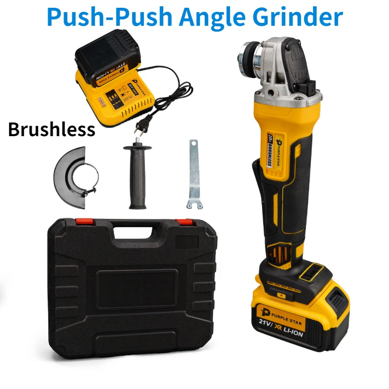 Brushless-Lithium-Angle-Grinder-125mm-4-Gears-Electric-Cordless ...