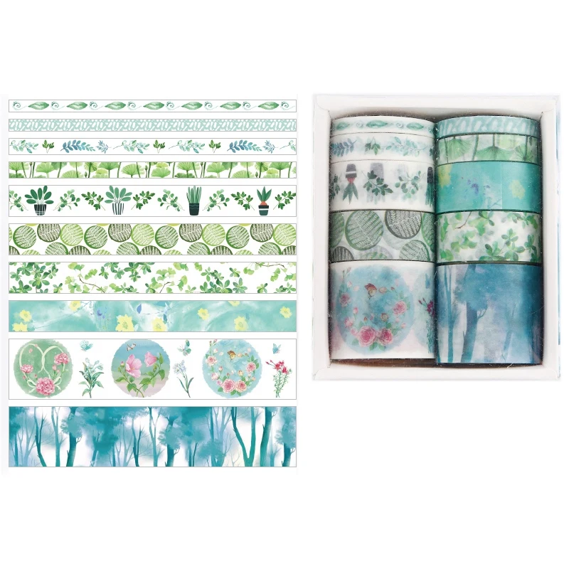 10Pcs-Set-Decorative-Kawaii-Washi-Tape-Set-Japanese-Paper-Stickers ...