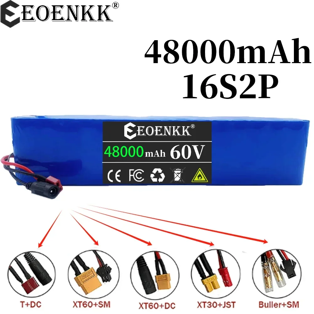 60V-16S2P-48000mah-18650-Lithium-Ion-Battery-Pack-67-2V-for-Electric ...