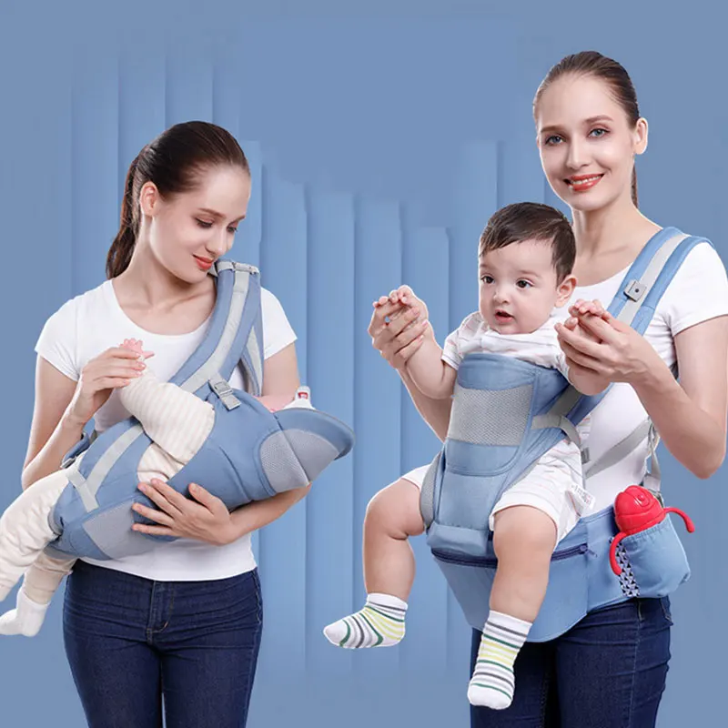 Baby-Carrier-Front-Facing-Holder-Cotton-Sling-Wrap-With-HipSeat-Newborn ...