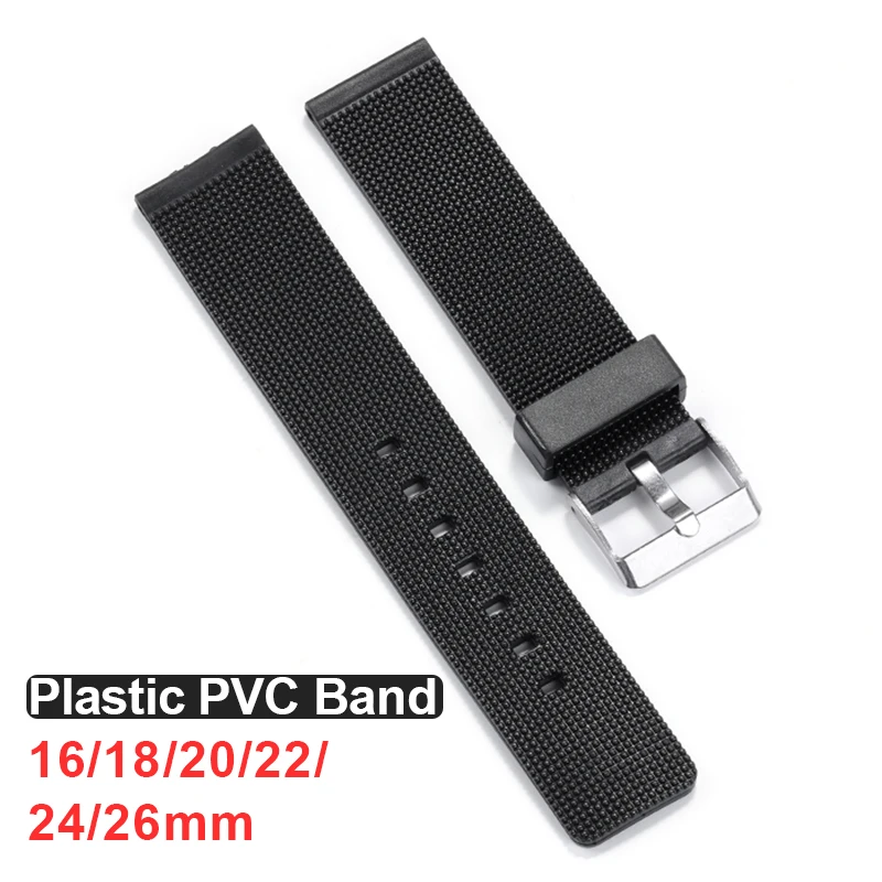 Rubber-Watchband-for-Seiko-PVC-Watch-Strap-for-Rolex-Plastic-Waterproof ...