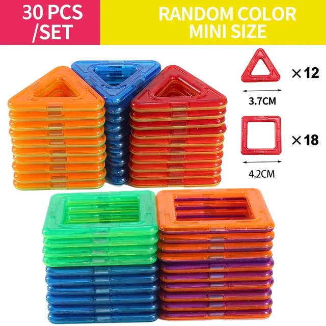 Magnetic Building Blocks Pieces Construction Set DIY Strong Magnet ...