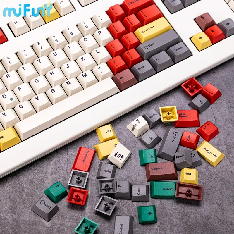 MiFuny-Retro-Mixed-Lights-Keycaps-158Keys-PBT-Thermal-Sublimation-Key ...
