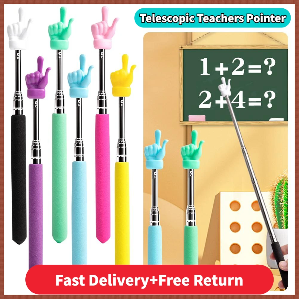 Retractable-Teacher-Pointer-Finger-Design-StainlessSteel-Telescopic ...