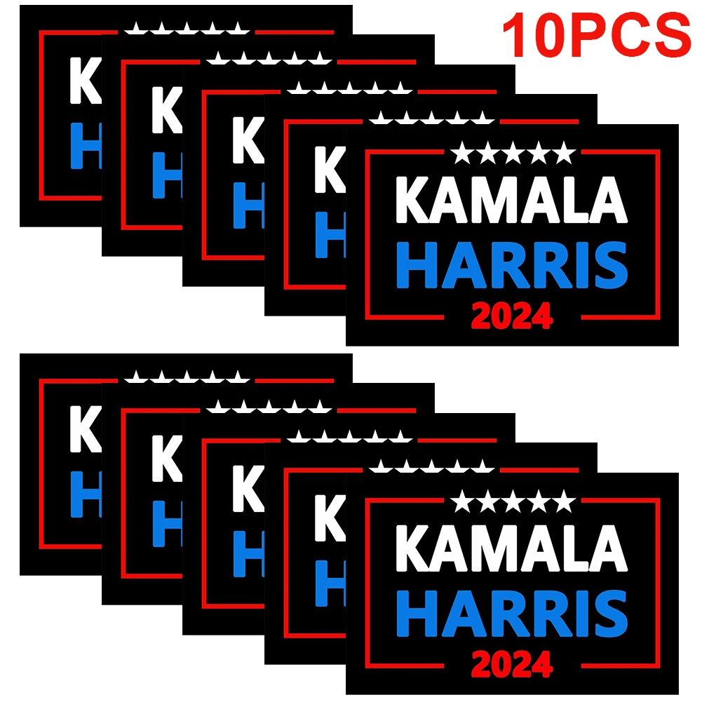10Pcs-Kamala-Harris-Stickers-Versatile-2024-President-Campaign-Stickers ...