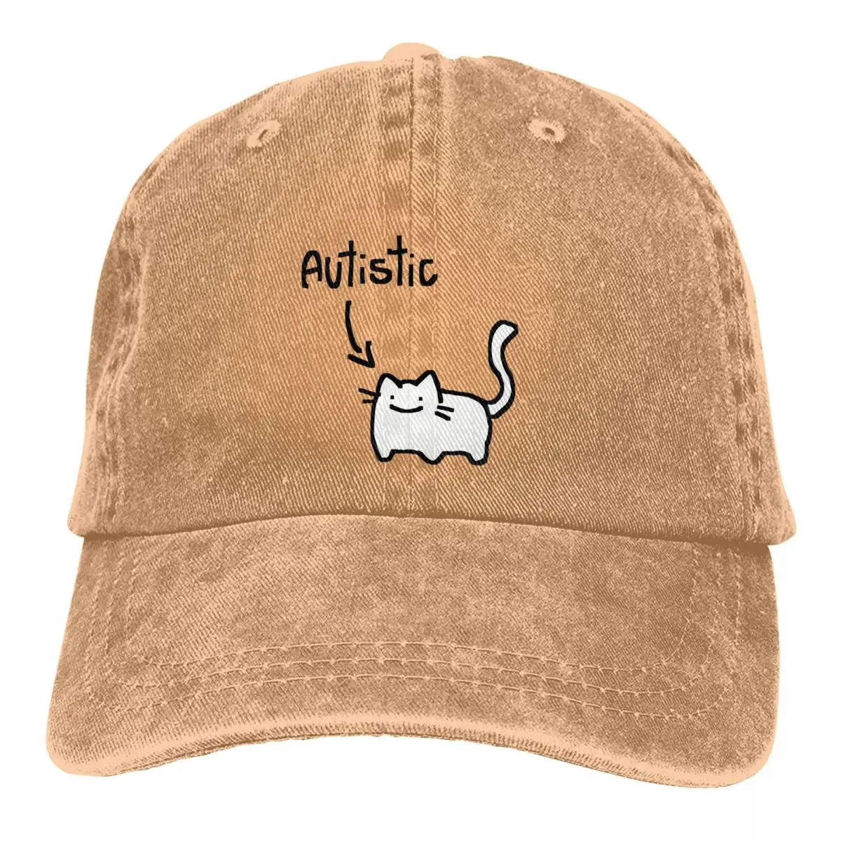 Pure-Color-Dad-Hats-Autistic-Cat-Women-s-Hat-Sun-Visor-Baseball-Caps ...