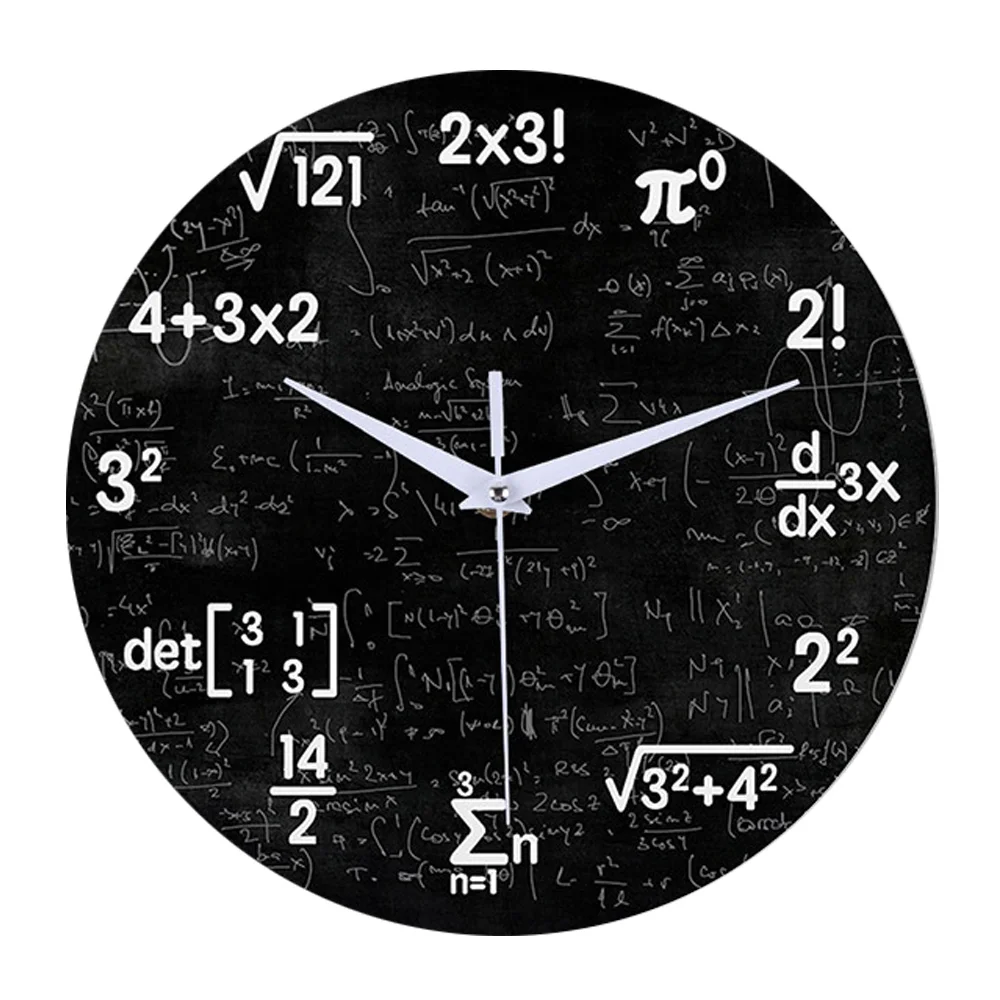 Math-Wall-Clock-Mathematics-Clock-for-Kids-Math-Formulas-Icons-Wall ...