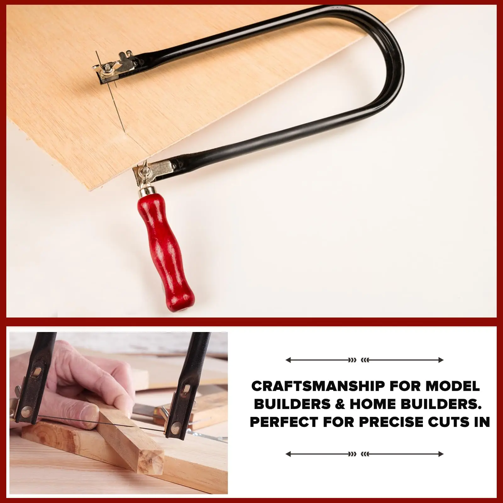 260mm U Shaped Hand Saw with 8 Replaceable Blades Wood Handle for ...