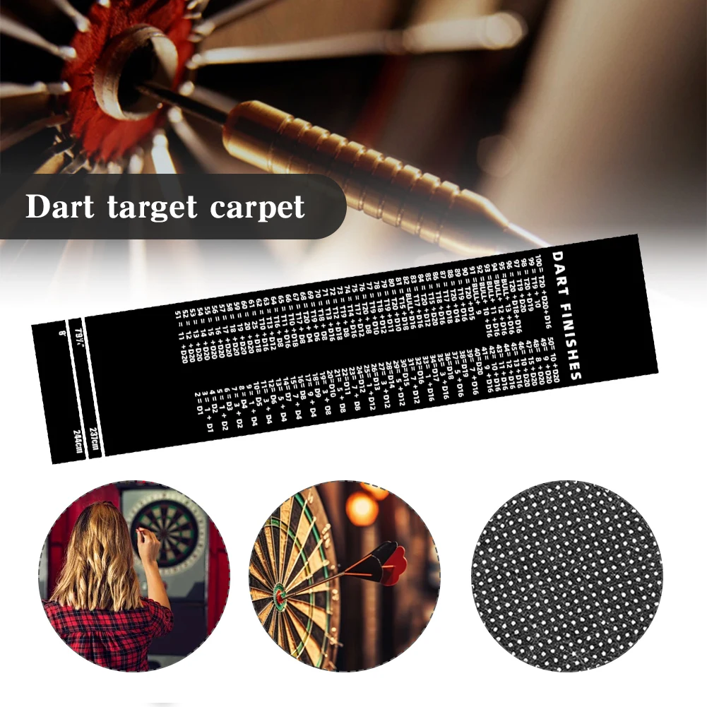Dart Mat Non Slip Darts Mat Checkouts with Throw Lines Professional ...