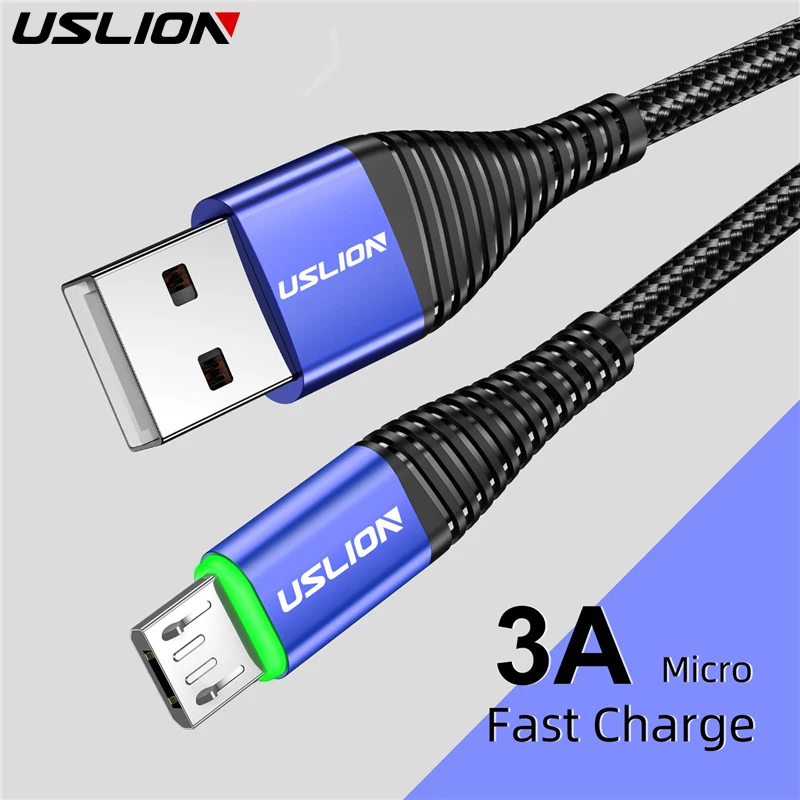 USLION-3A-LED-Lighting-Micro-USB-Cable-Fast-Charging-Charger-Wire-For ...