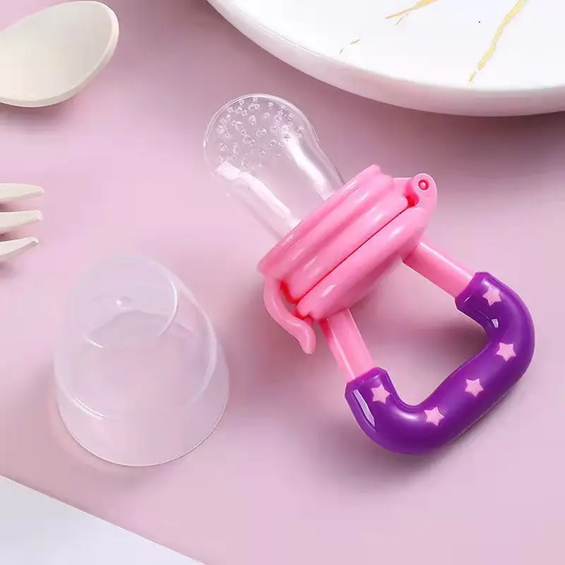 Baby Fruit Bite Baby Teether Bag Food Grade Silicone Gel Squeeze Net ...