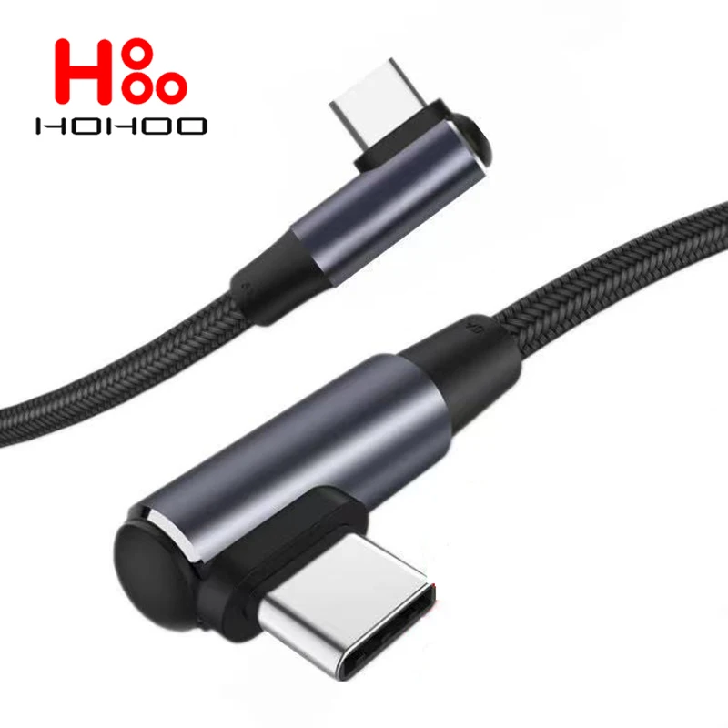 USB C to Type C Elbow 90 Degrees 100W Fast Charging Cable For Huawei ...