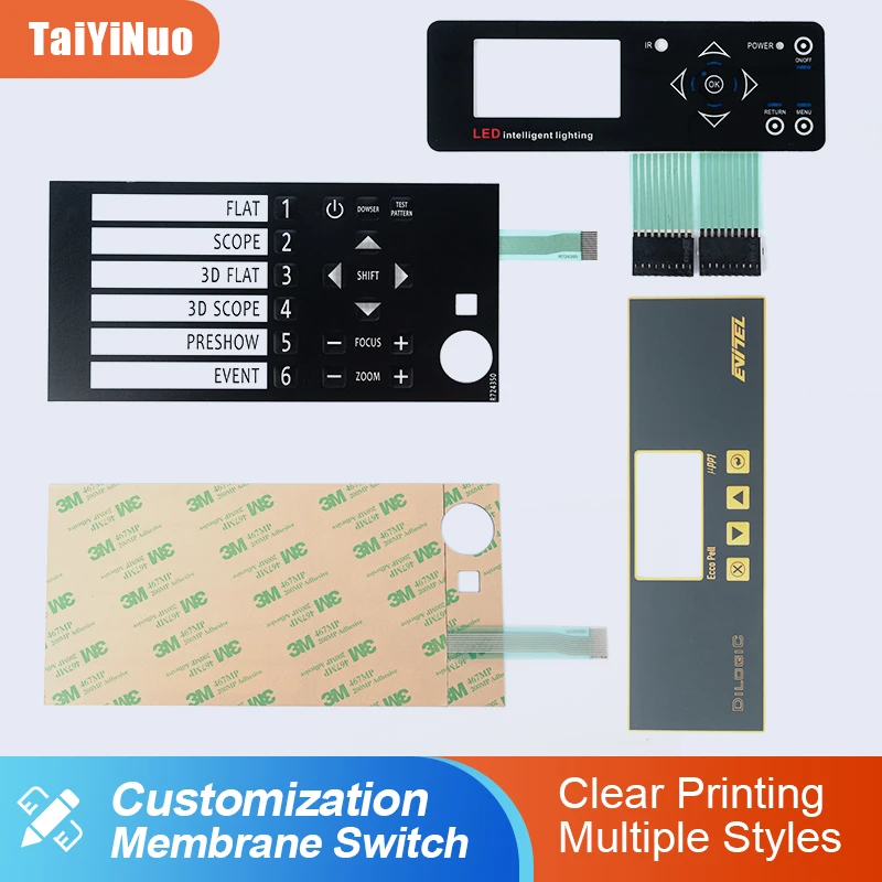 Multiple-Styles-Key-Button-Membrane-Switch-LED-Control-Panel-Array ...