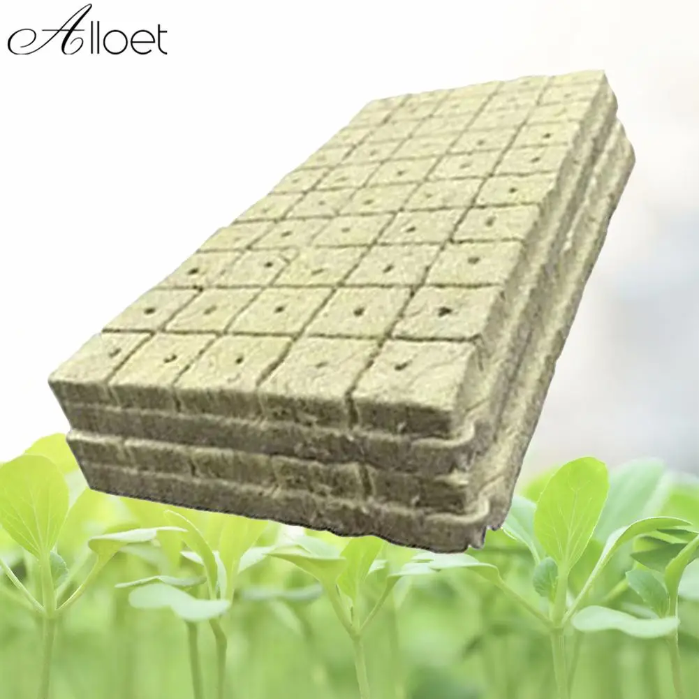 100pcs-Rock-Wool-Planting-Cubes-Ventilative-Hydroponics-Seed-Seedling ...