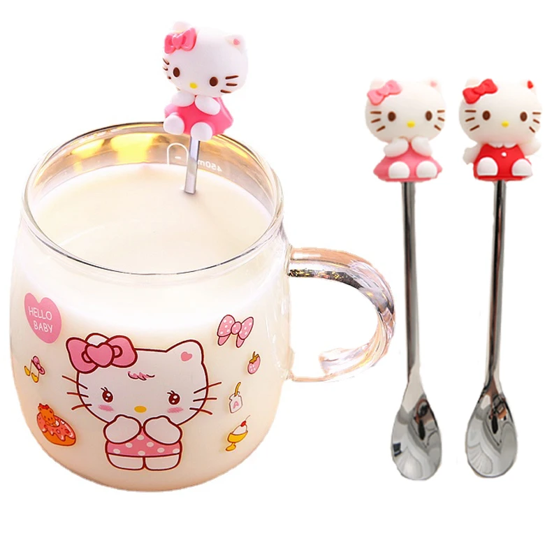Hello Kitty Coffee Spoon Cute Mini Ice Cream Dessert Spoon Stainless ...