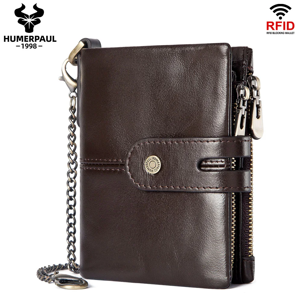 Anti-theft-Wallet-for-Men-with-Iron-Chain-Genuine-Leather-RFID-Blocking ...