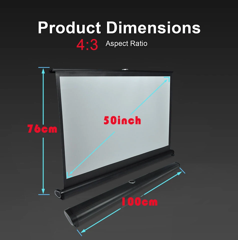 Lcd Projector Screen Size