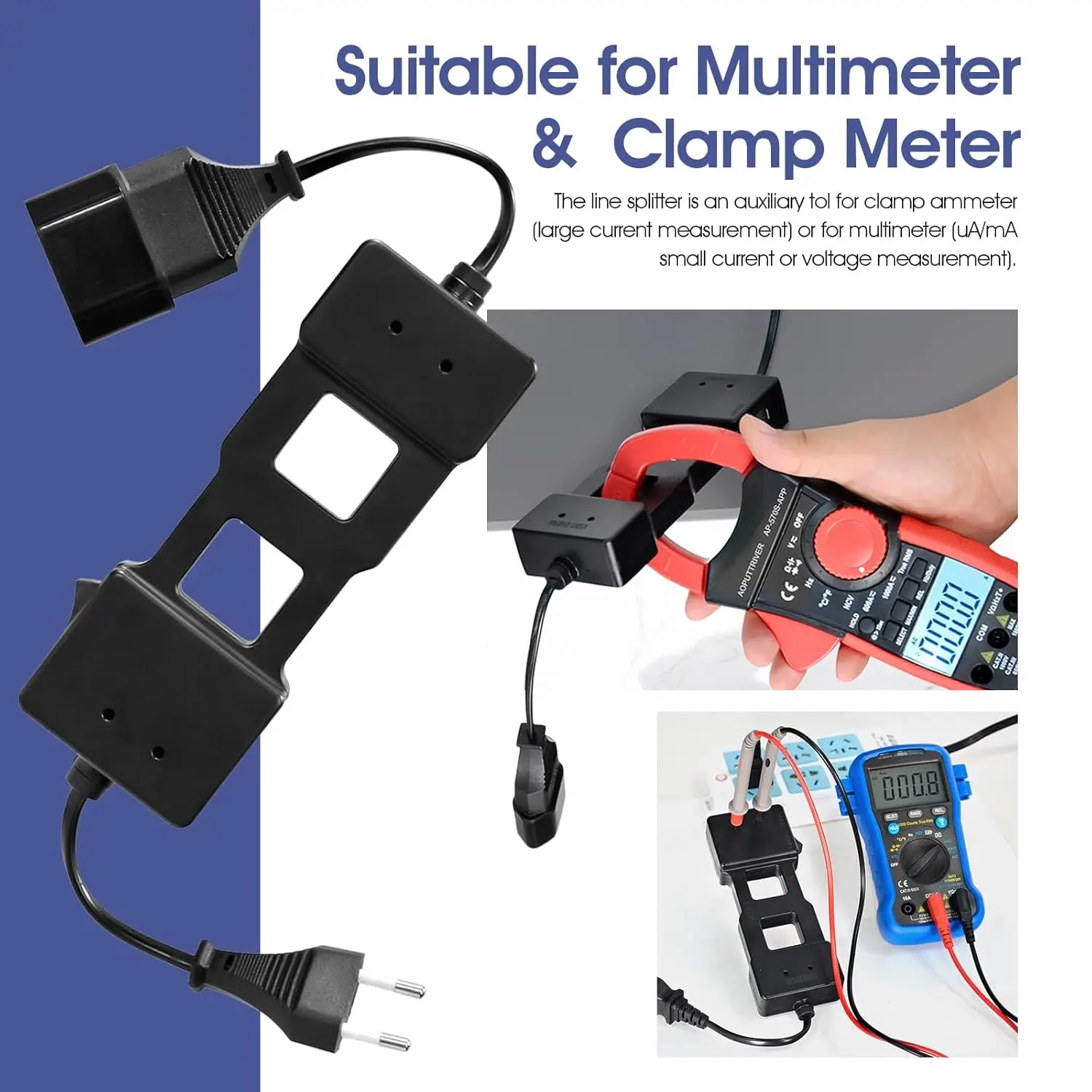 HP-7400A-AC-Line-Splitter-Work-With-Clamp-Meter-Multimeters-Accessory ...