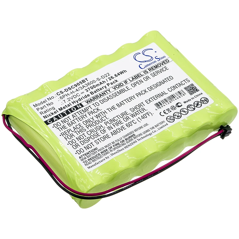 CS 3700mAh Battery For DSC 6PH-H-4/3A3600-S-D22 ADT Impassa wireless ...