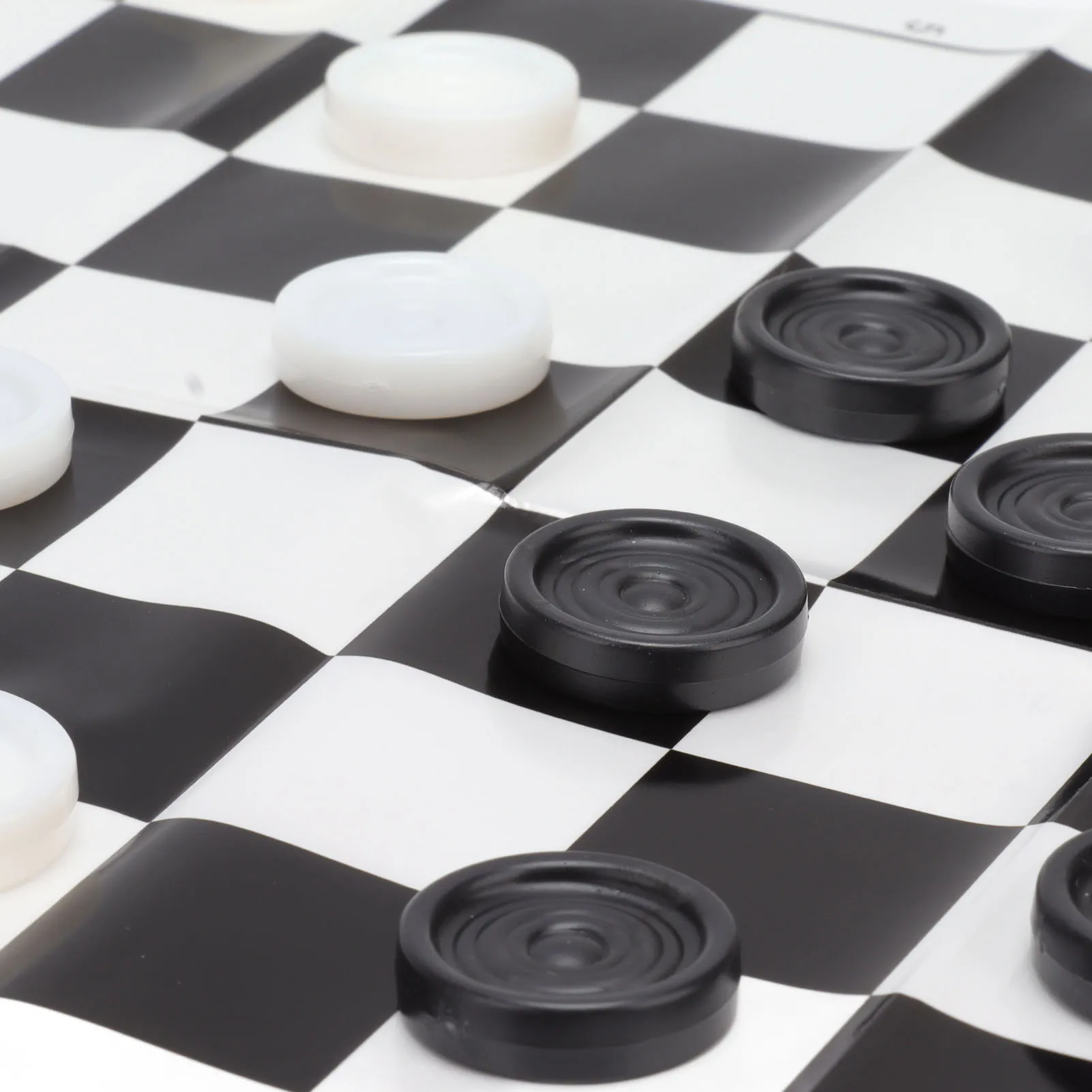 Checkers Game Black White