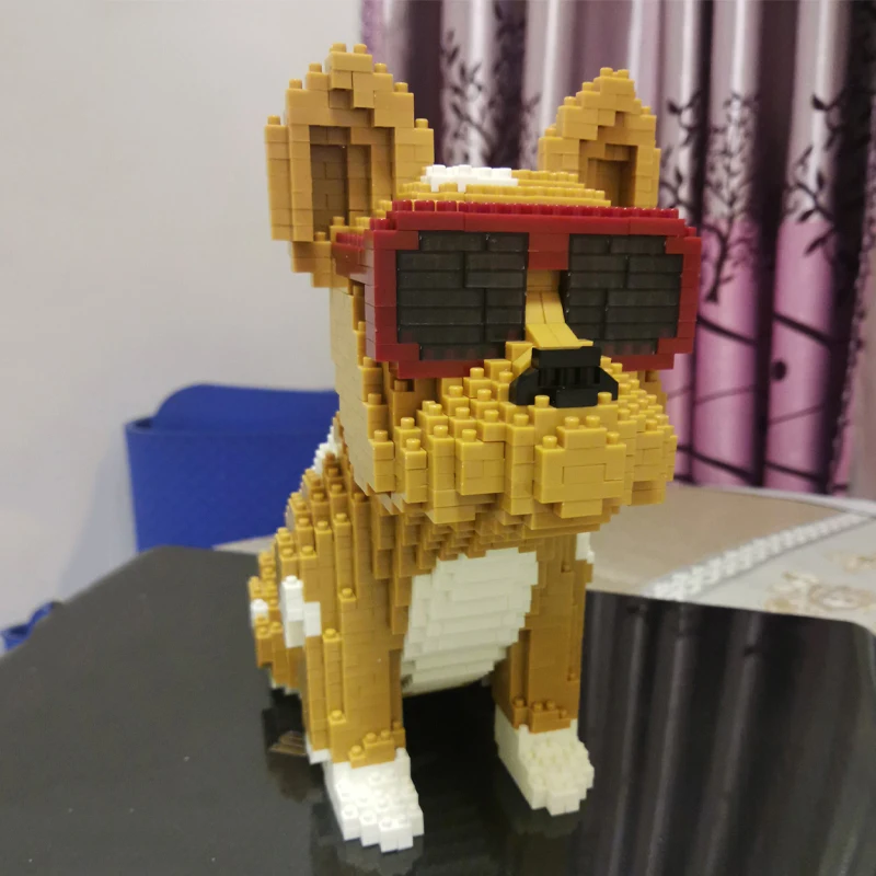 Build your own adorable bulldog with Lboyu 7058 mini diamond blocks ...