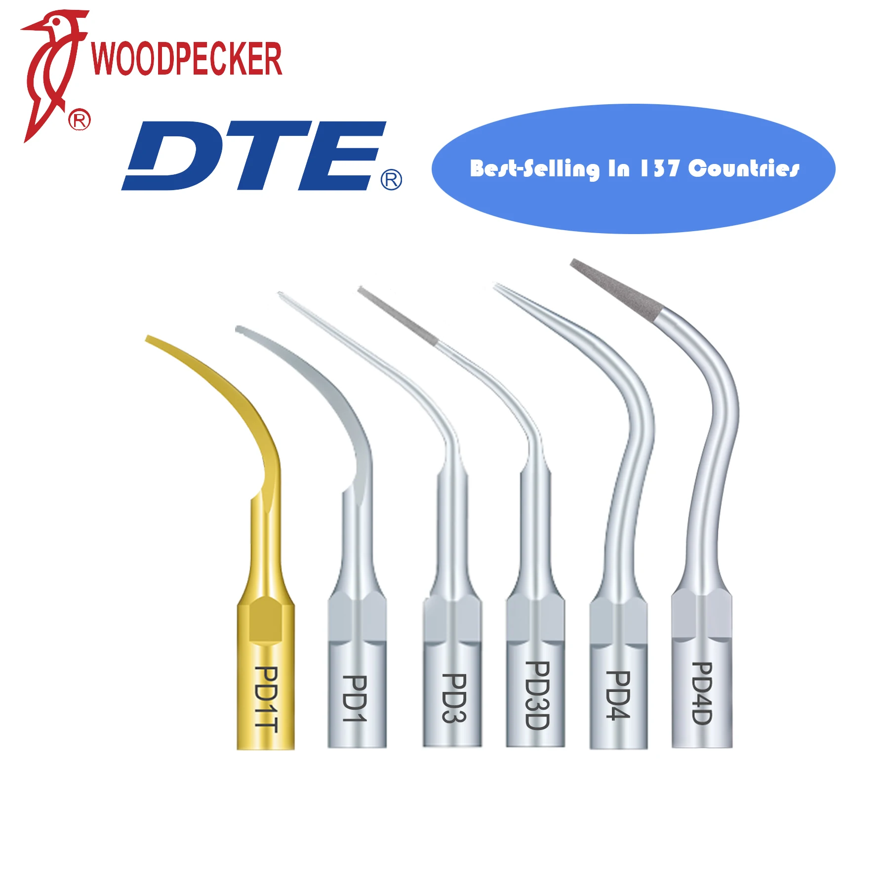 Woodpecker DTE Dental Ultrasonic Scaler Tips Scaling Periodontics Endodontics Tips Fit SATELEC ...