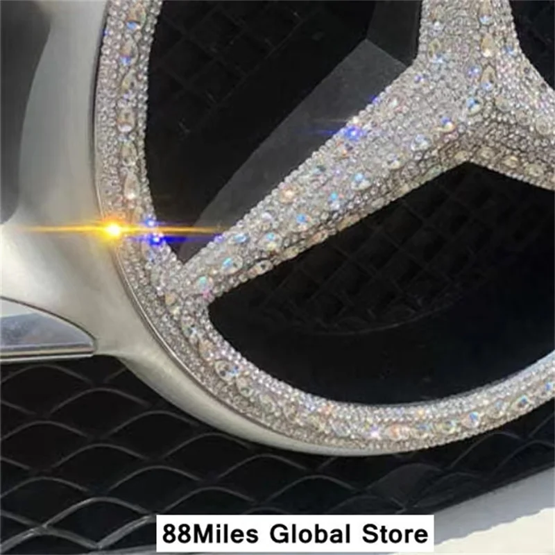 Car Logo Sticker For Mecerdes Benz Amg/g/cla/gle/glb Etc Diamond Emblem ...