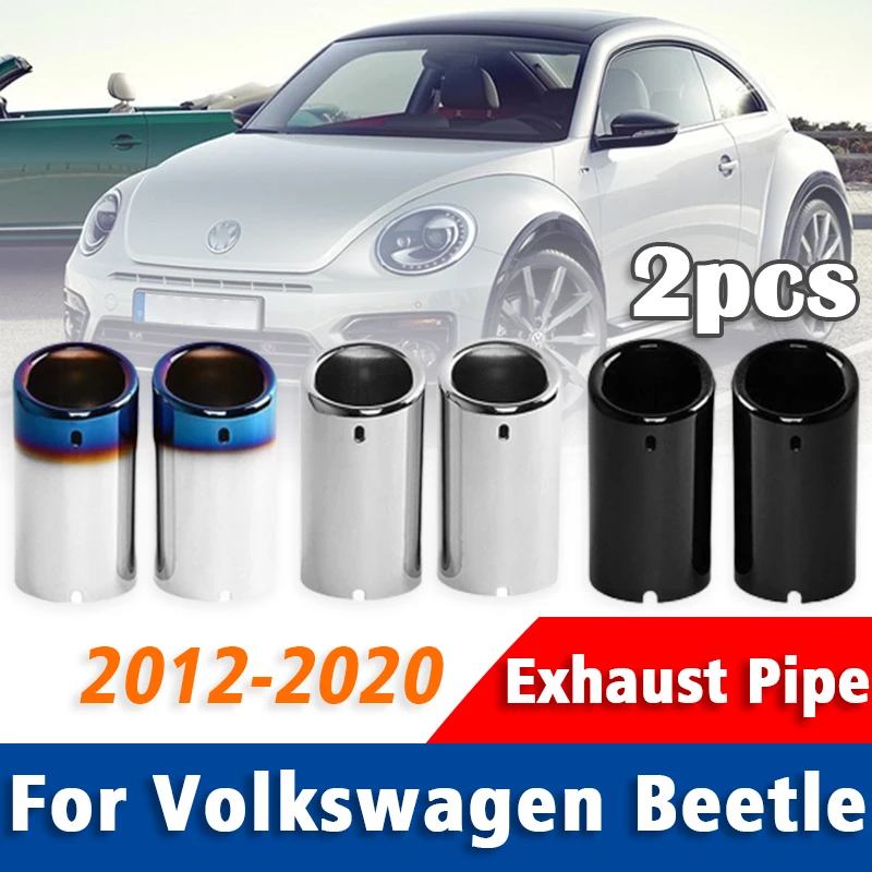 2Pcs-Stainless-Steel-Exhaust-Pipe-Muffler-Tailpipe-Muffler-Tip-Rear ...