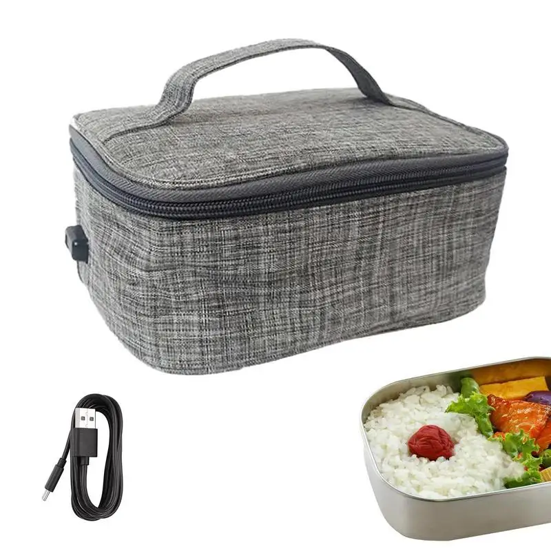 Portable Food Warmer Bags USB Lunch Heating Heater Food Container ...